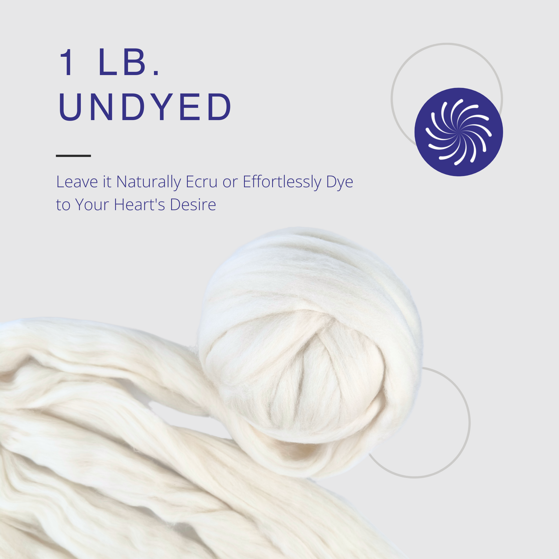 Undyed Merino Wool Roving Top — Revolution Fibers