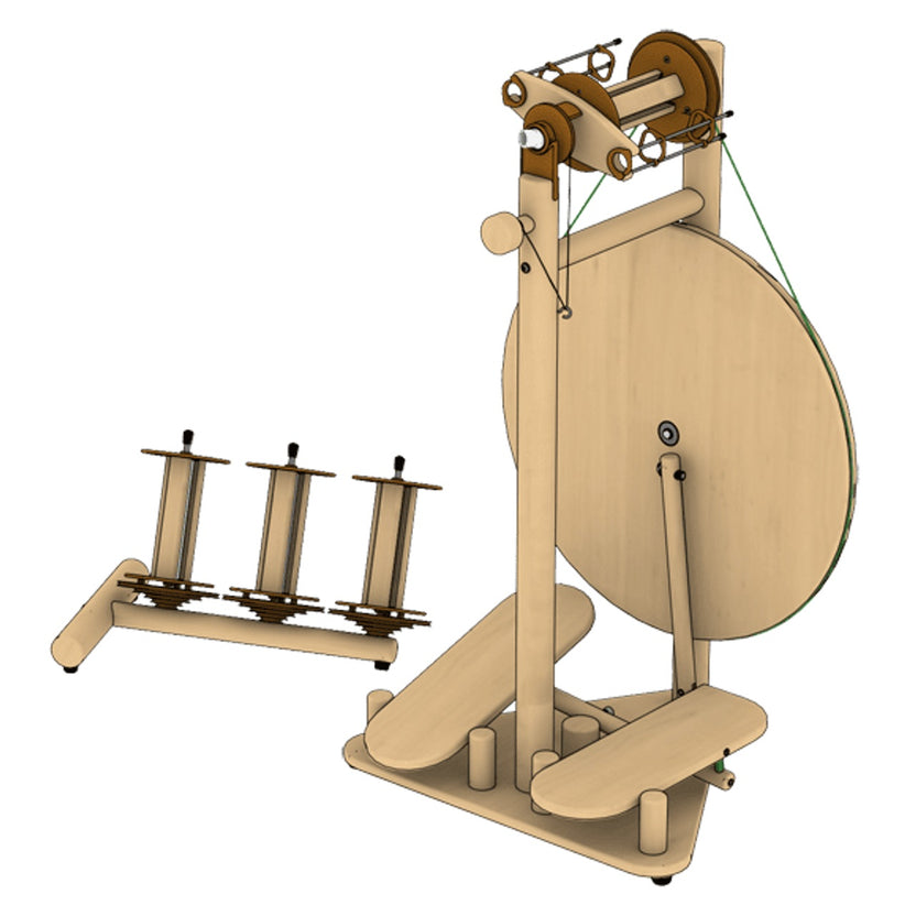 Lojan Travel Buddy Spinning Wheel | Double Treadle — Revolution Fibers