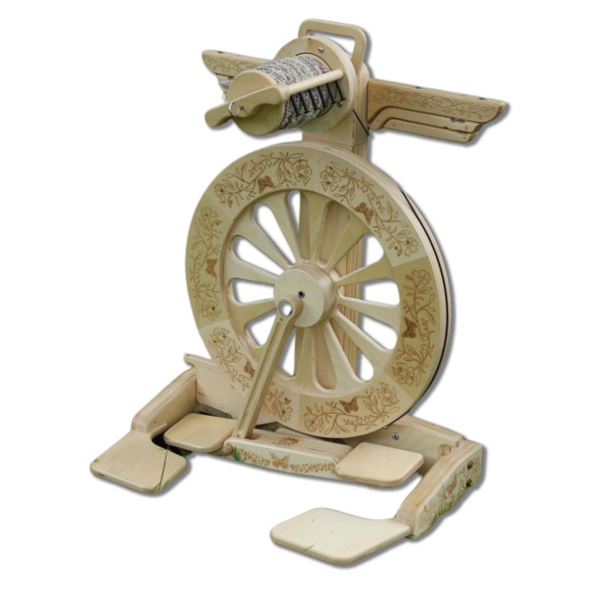 Laser Engraving for Spinolution Monarch Spinning Wheel | Revolution Fibers