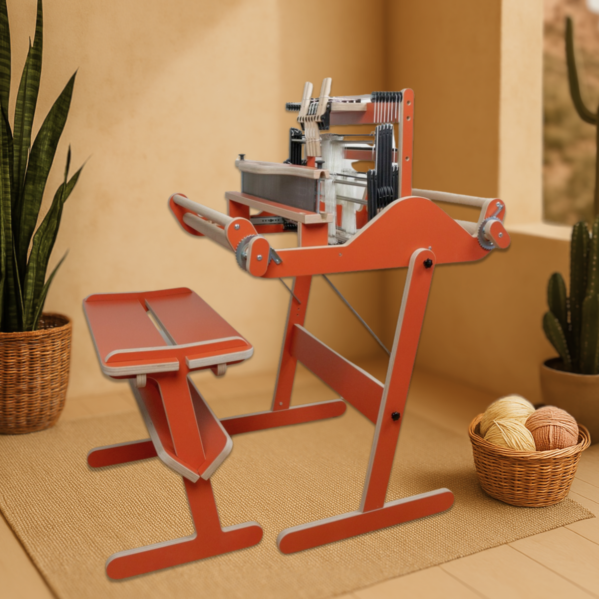 Louet Harmony Table Loom Complete Set - Terracotta | 8-Shaft Weaving ...