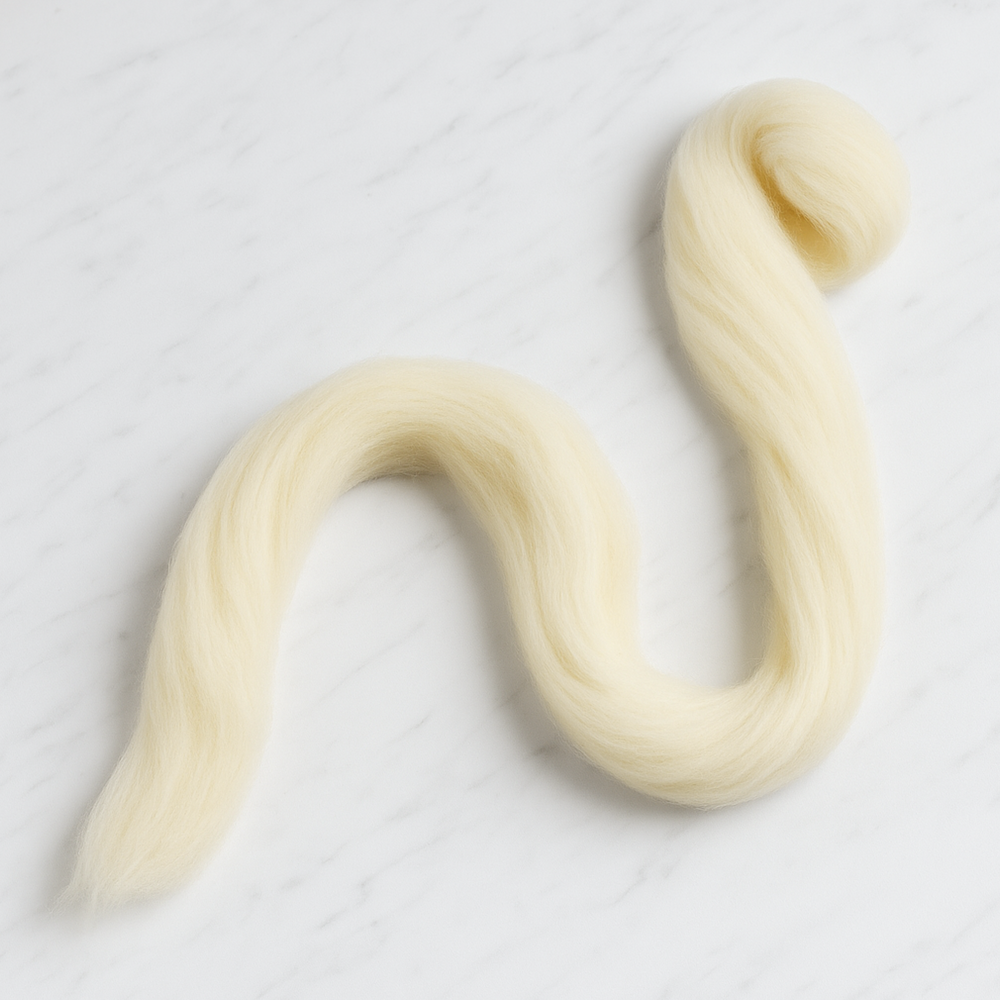 Targhee Combed Wool Top – Undyed USA Fiber, 8 oz (23 Micron ...