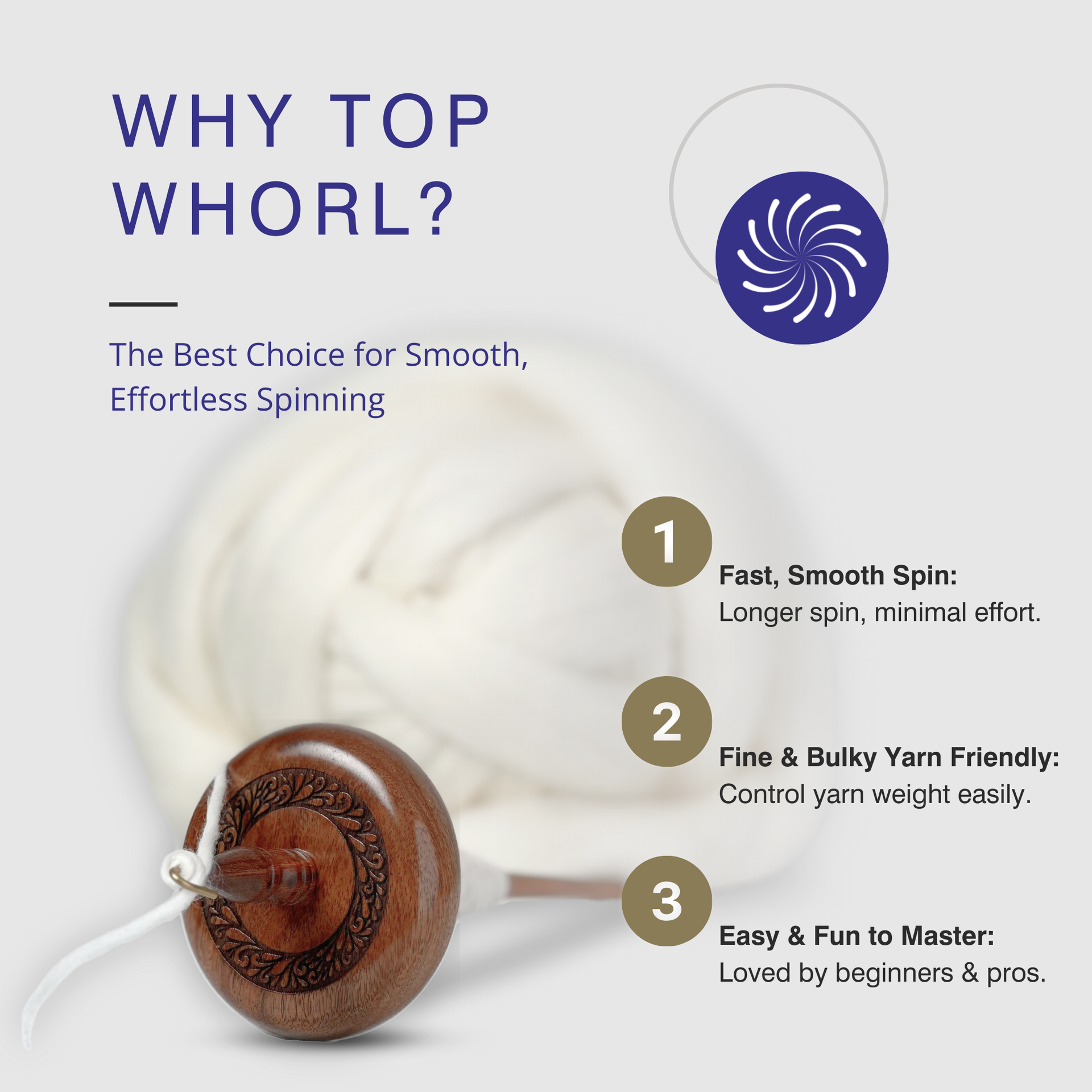 Premium Top Whorl Drop Spindle — Revolution Fibers