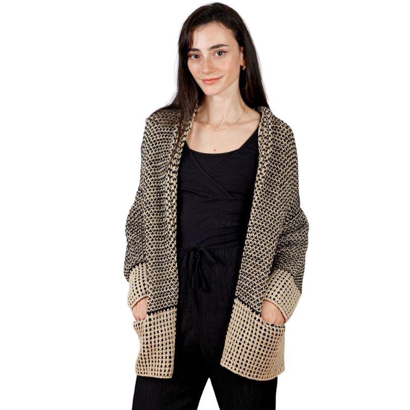 Crosshatch Cardigan Pattern | Harvest DK Yarn | Revolution Fibers
