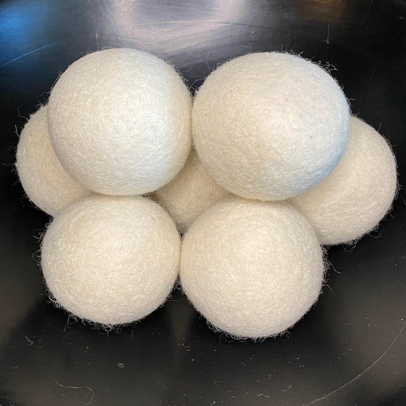 Felted Wool Dryer Balls 6-Pack, XL Premium Reusable Natural Fabric Sof ...