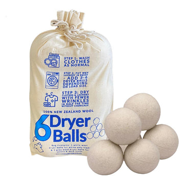 Felted Wool Dryer Balls 6-Pack, XL Premium Reusable Natural Fabric Sof ...