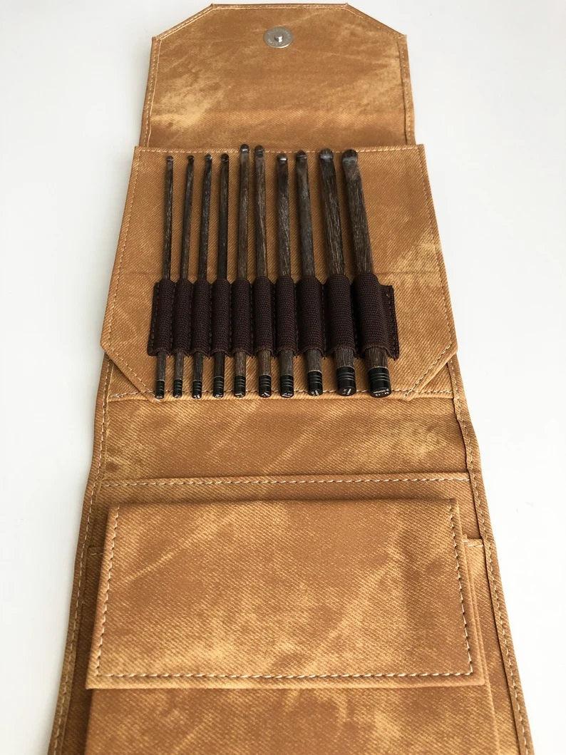 Lykke Umber 6" Crochet Hook Set with Carrying Case | 10 Crochet Hooks ...