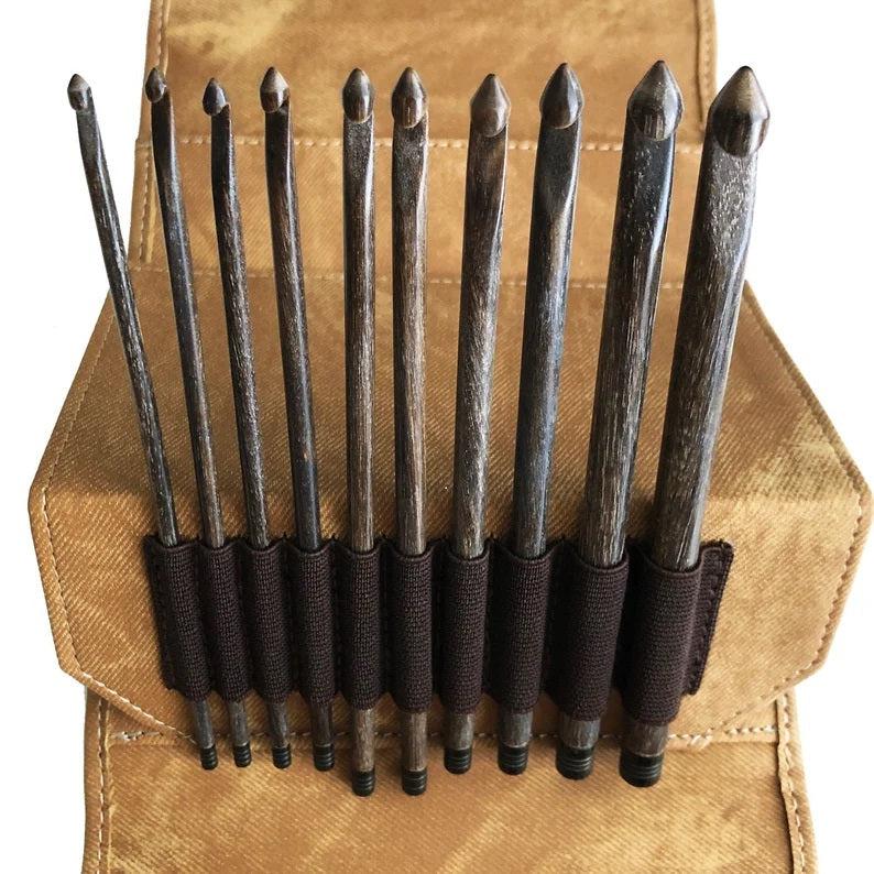 Lykke Umber 6" Crochet Hook Set with Carrying Case | 10 Crochet Hooks ...