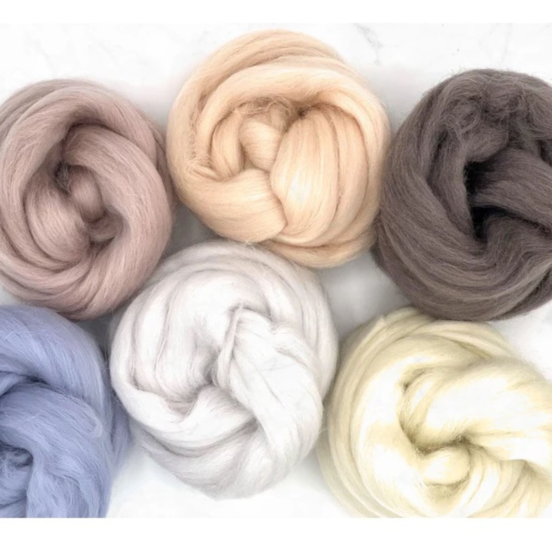 Corriedale Collection | Sandy Beach Bundle of Dyed Wool Tops | 150 Gra ...